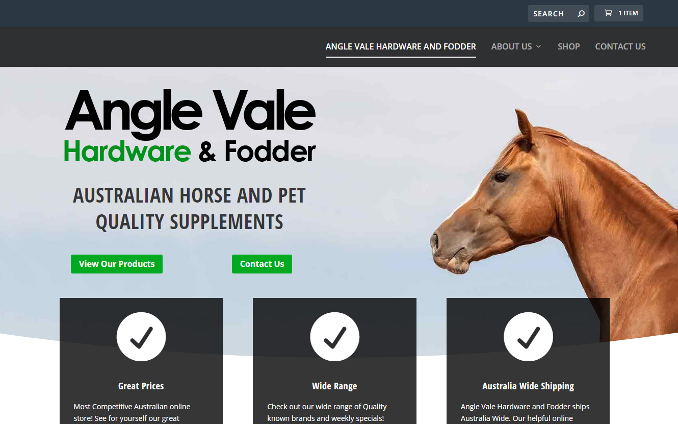 Angle Vale Hardware and Fodder - Web Design Adelaide