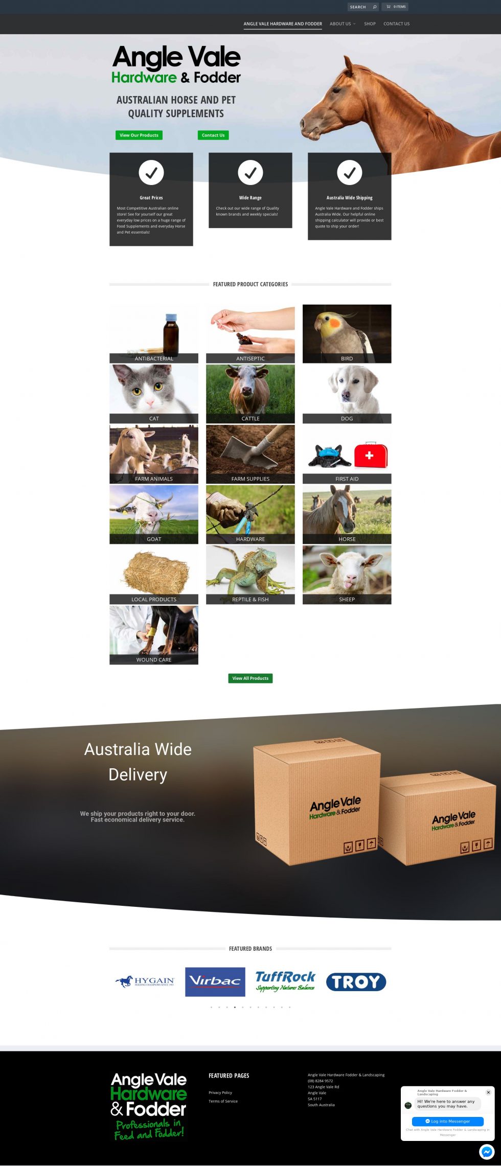 Angle Vale Hardware and Fodder - Web Design Adelaide